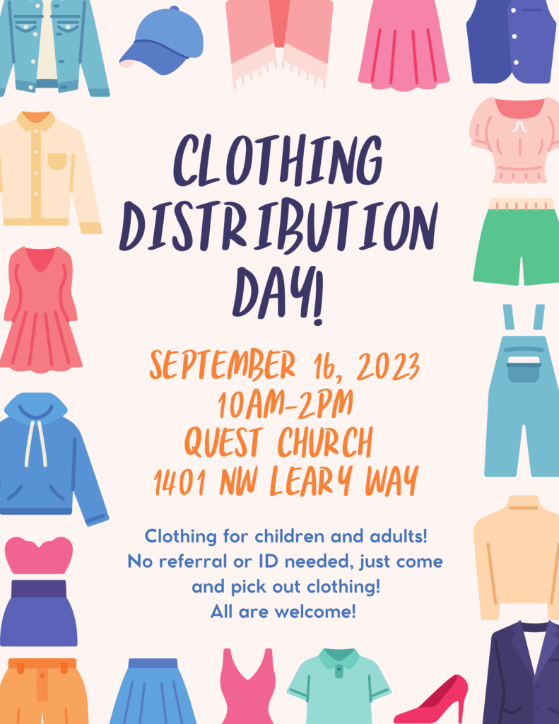 Bridge Care Center Clothing Distribution Day - Seattle Quest Church